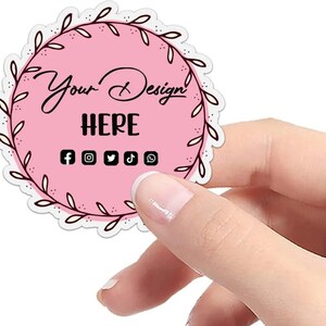 100pcs Personalized Circle Photo Labels,custom Text Stickers,custom ...