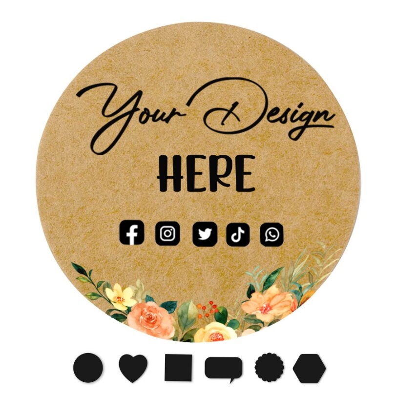 100pcs Personalized Circle Photo Labels,custom Text Stickers,custom ...