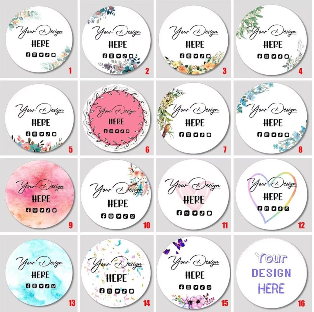 100pcs Personalized Circle Photo Labels,custom Text Stickers,custom ...