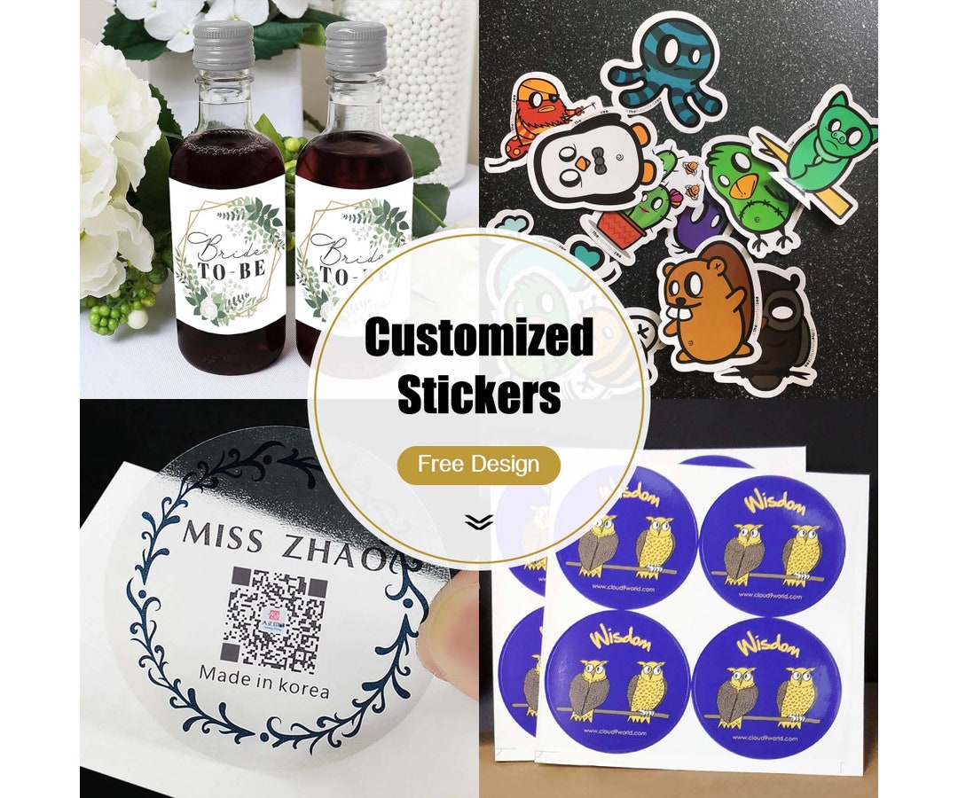 Customized Sticker Labels, Round-translucent -vinyl Personalized ...
