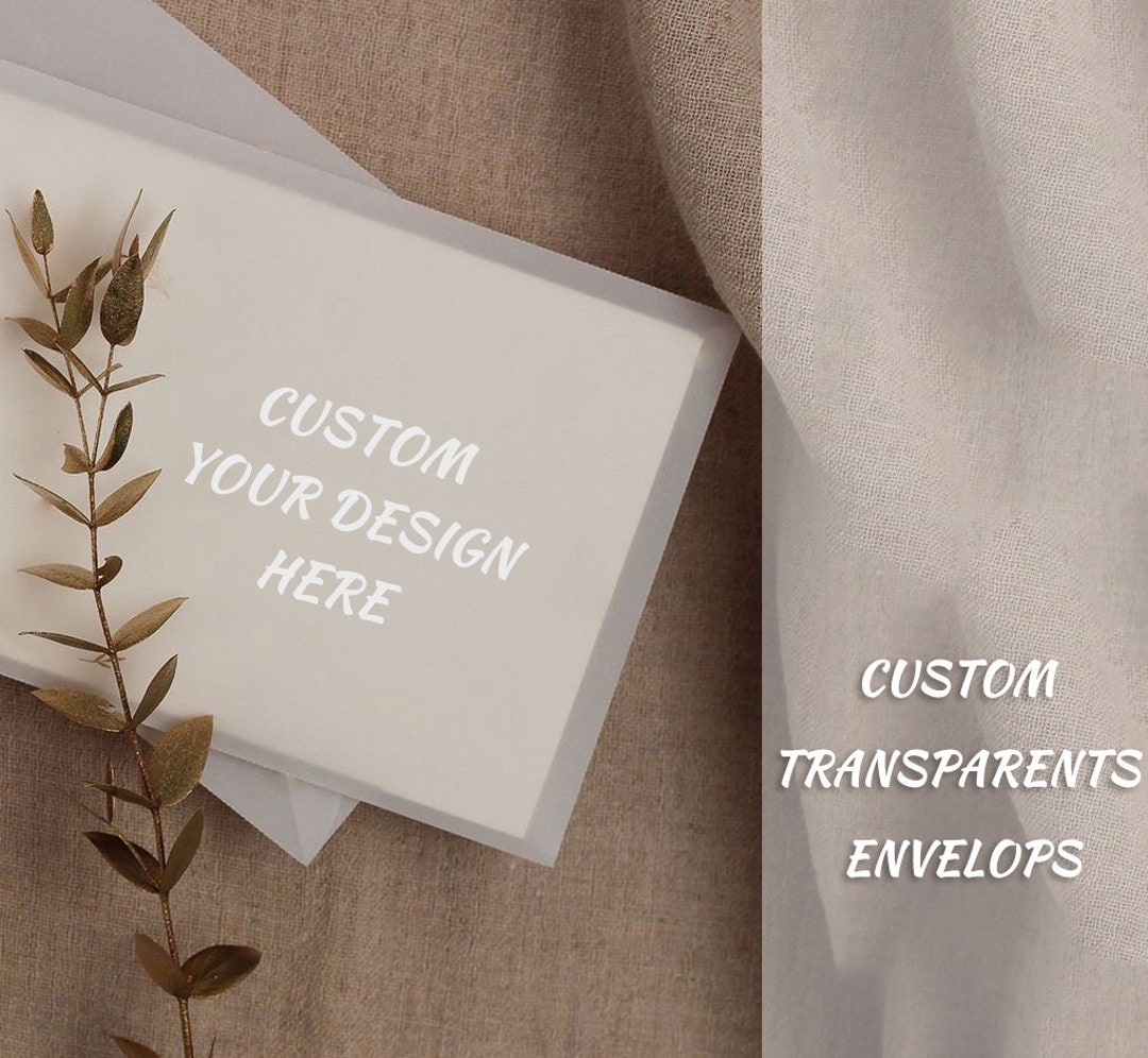 Personalized Transparents Envelopes With Your Design, Clear Printed ...