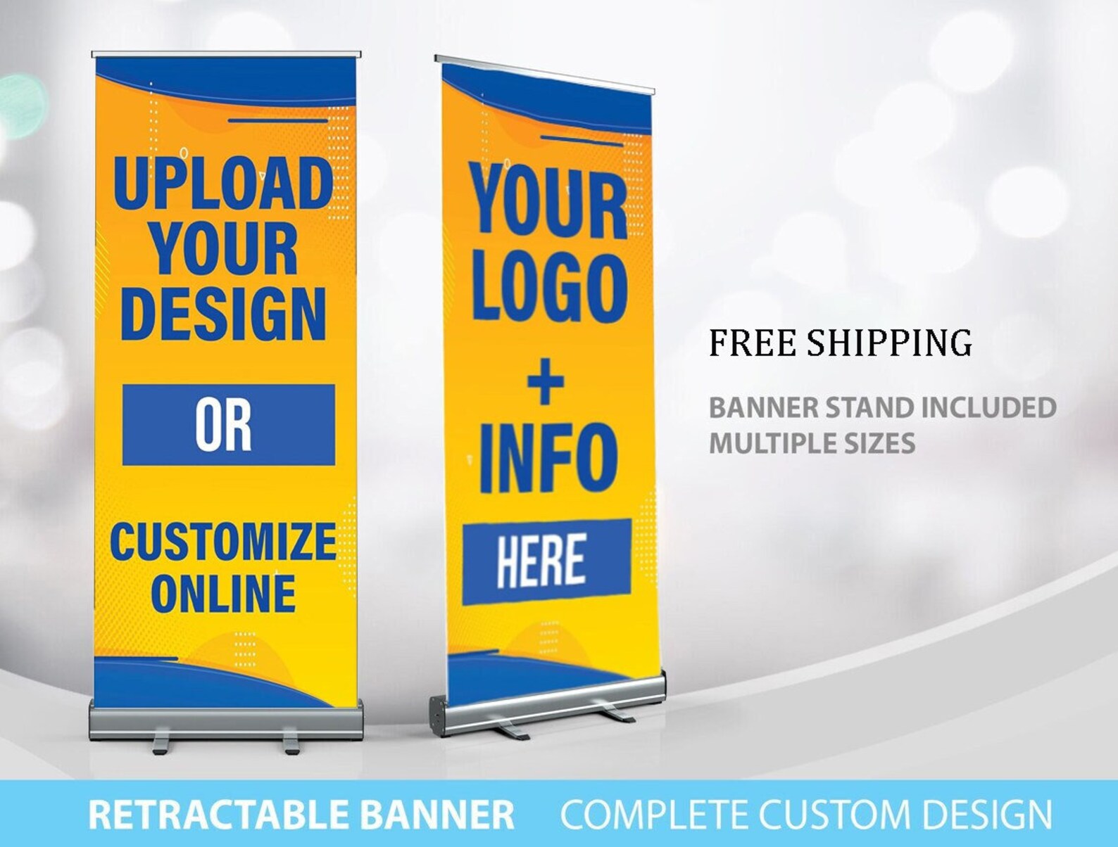 Custom Retractable Banner Stand for Business,portable Adjustable Banner ...