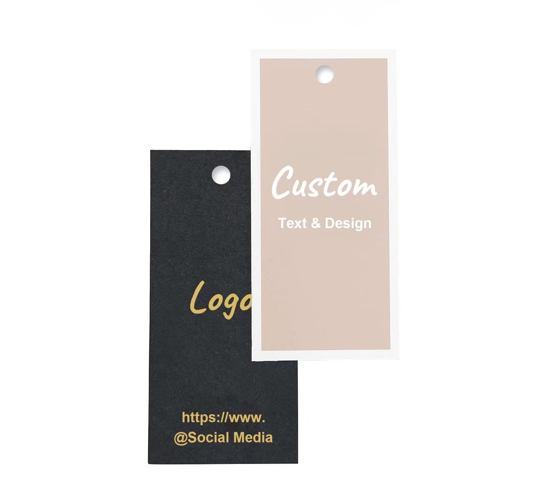 100 PCS Premium Custom Hang Tags With Ribbon Attached, Sturdy ...