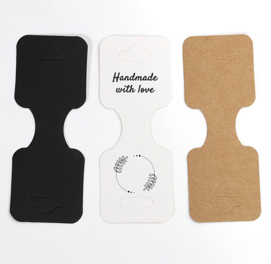 Personalized Fold Over Necklace Display Tag Card, Custom Hanging Cards ...