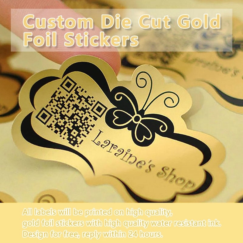 Gold Foil Stickers - Etsy