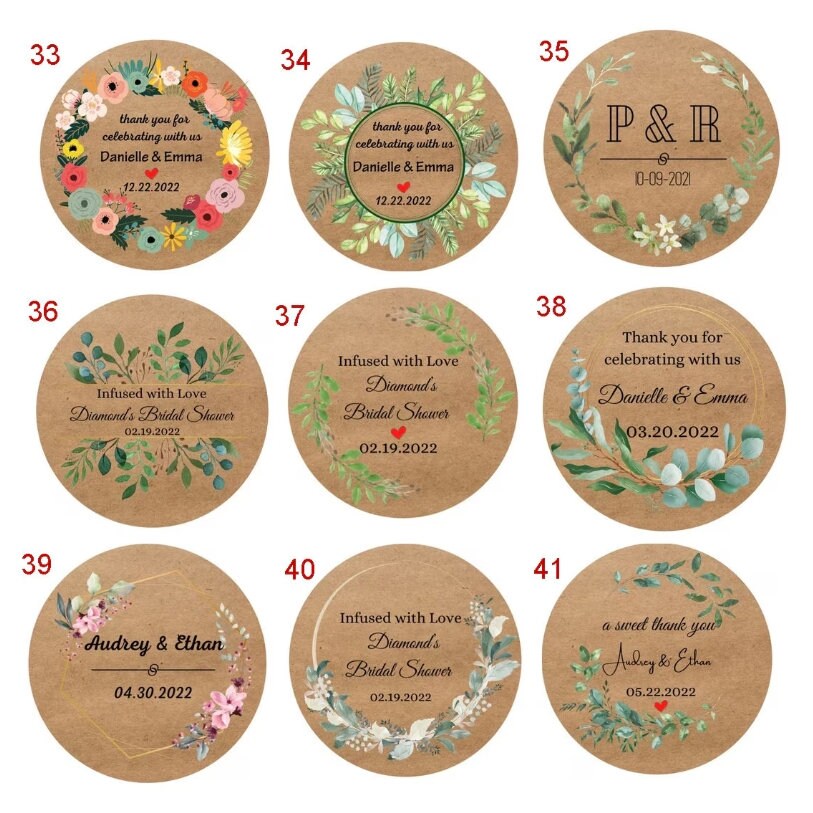 100pcs Personalized Circle Photo Labels,custom Text Stickers,custom ...