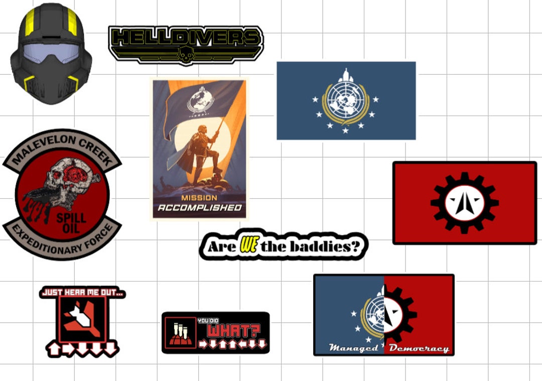 Helldivers 2 Sticker Pack - Etsy