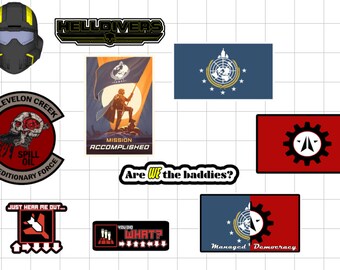 Helldivers II 2 Loadout With Name and Arrows Permanent Vinyl Car Decal Sticker - Etsy