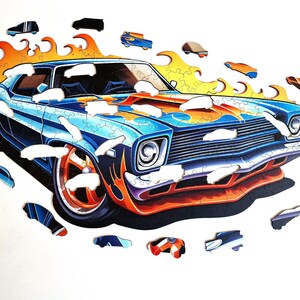 Wooden Car Jigsaw Puzzle, Brain Teaser, Fractal Puzzle Gift Box - Etsy