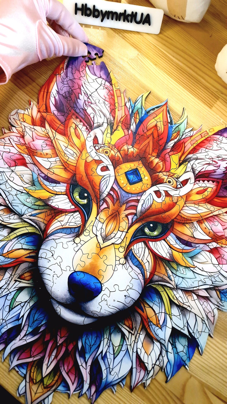 Personalized Puzzles for Kids, Fox Art Jigsaw Puzzle, Animal Lover ...
