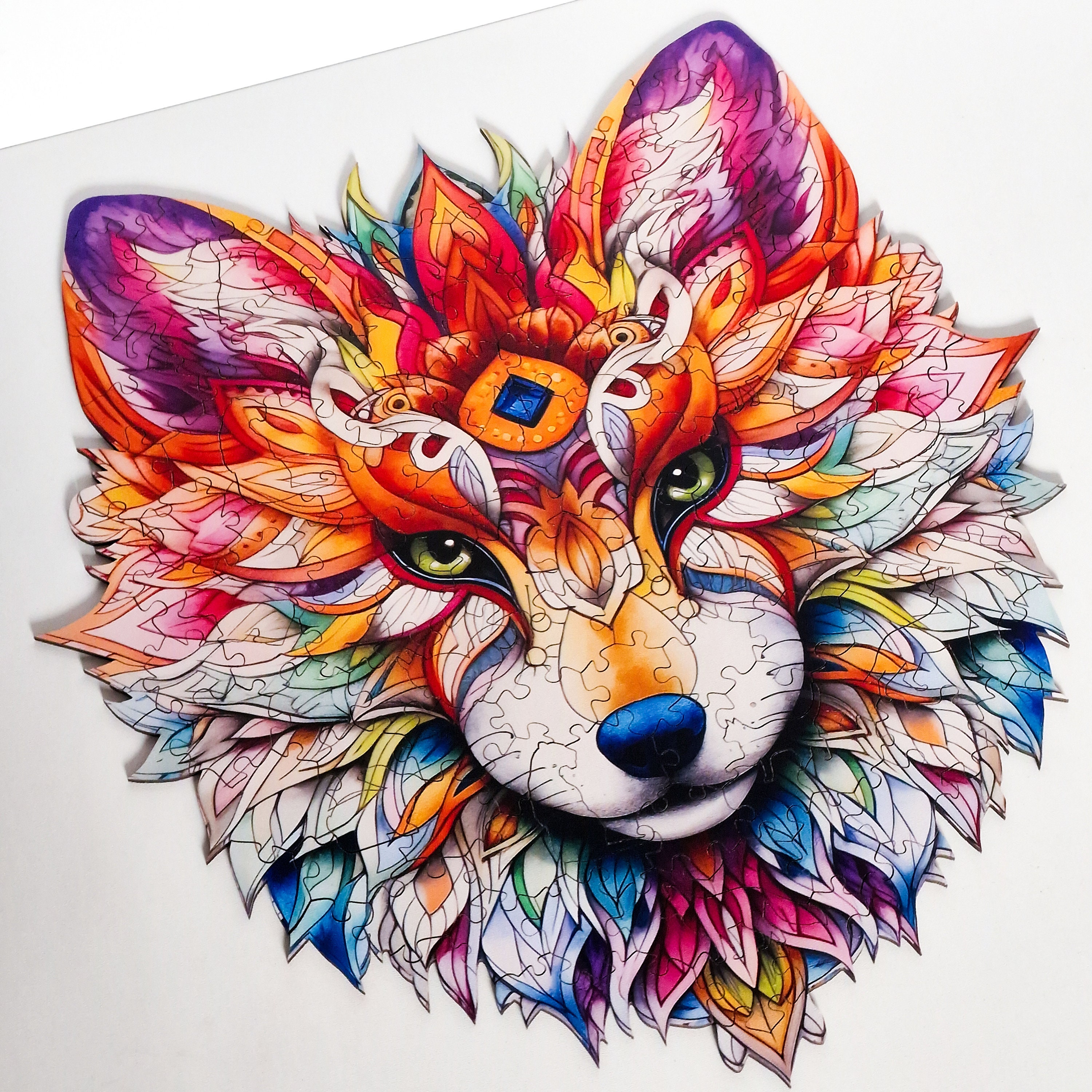 Personalized Puzzles for Kids, Fox Art Jigsaw Puzzle, Animal Lover ...