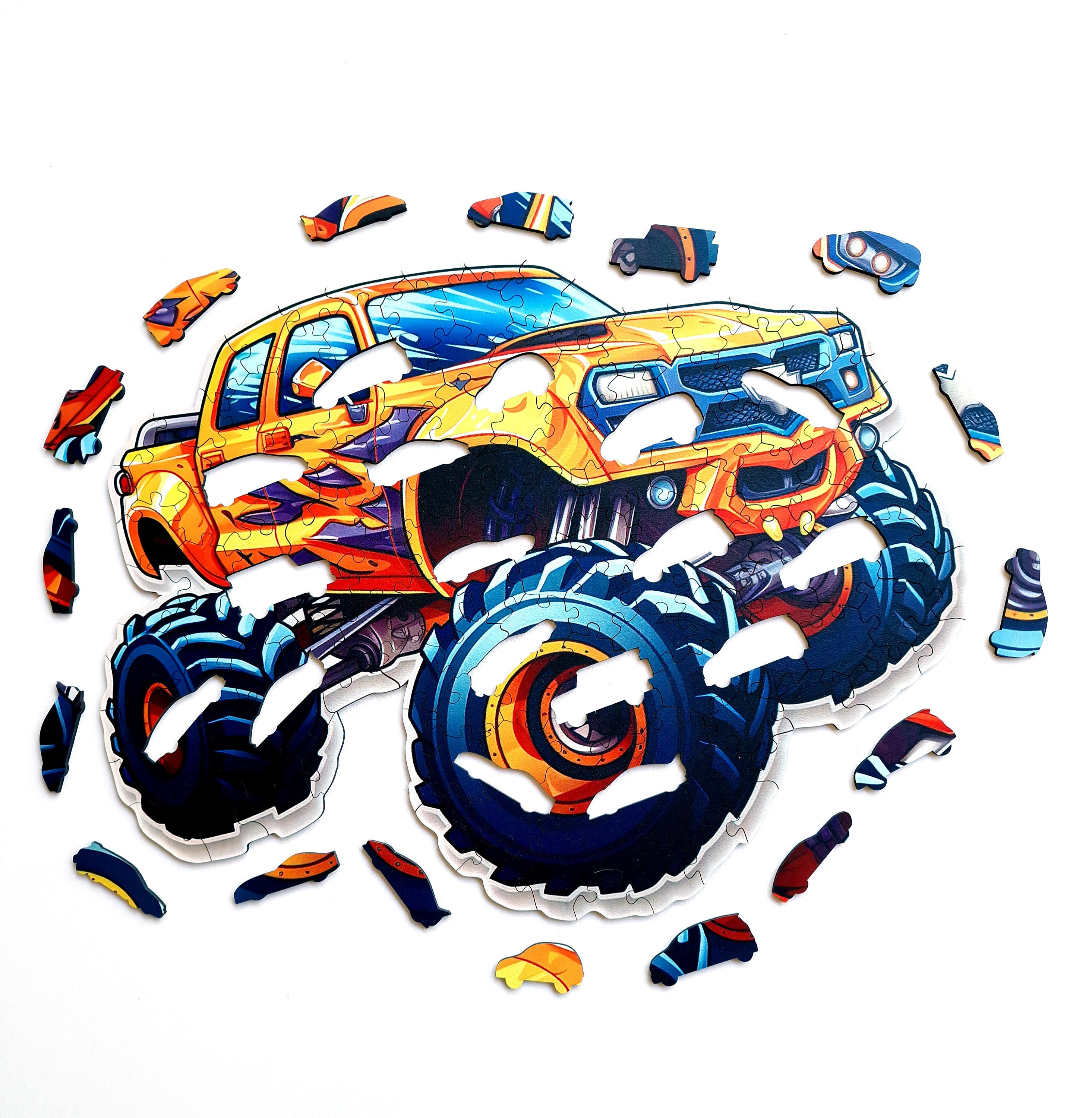 Fractal Car Wood Puzzle Box, 3D Brain Teaser, Kids Puzzle Game ...