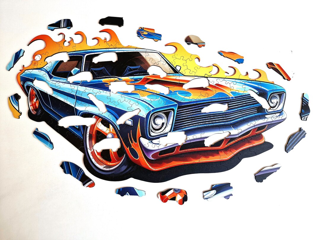 Wooden Car Jigsaw Puzzle, Brain Teaser, Fractal Puzzle Gift Box - Etsy