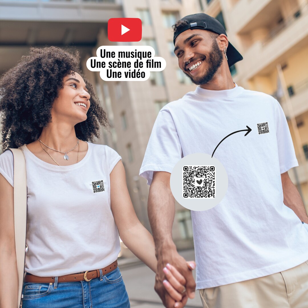 Personalized T-shirts With QR Code Your Memories on Your T-shirt With a ...