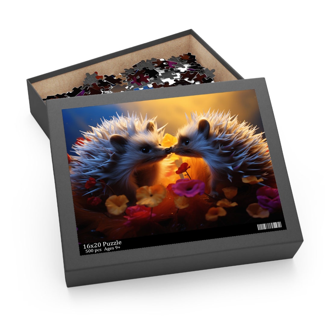 Kissing Hedgehog Puzzle 120 252 500-piece - Etsy