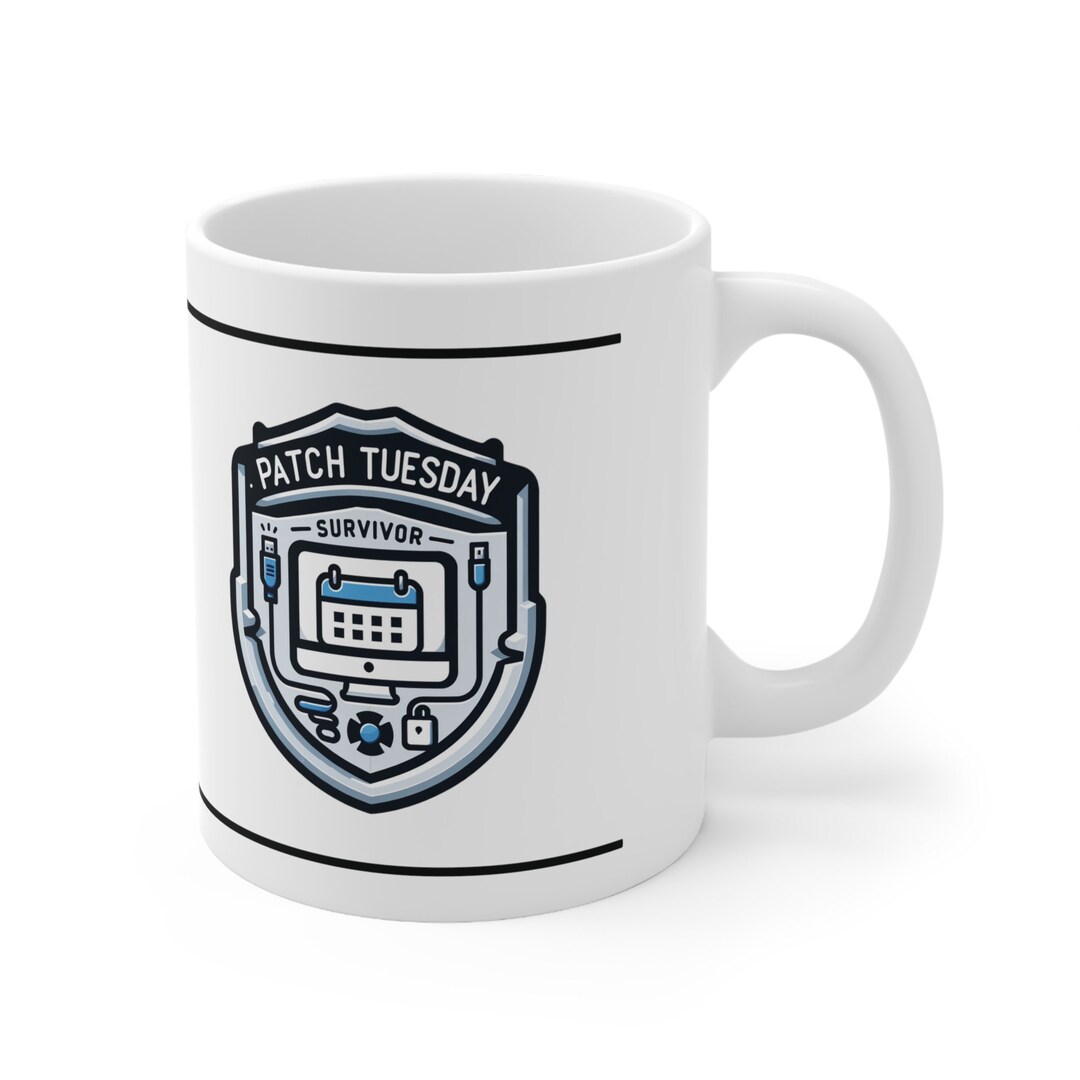 Tech Support Patch Tuesday Survivor Badge Mug, 11oz - Etsy