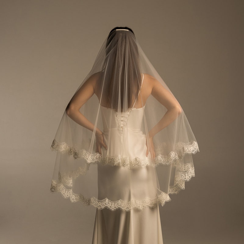 Two Tier Bridal Veil - Etsy
