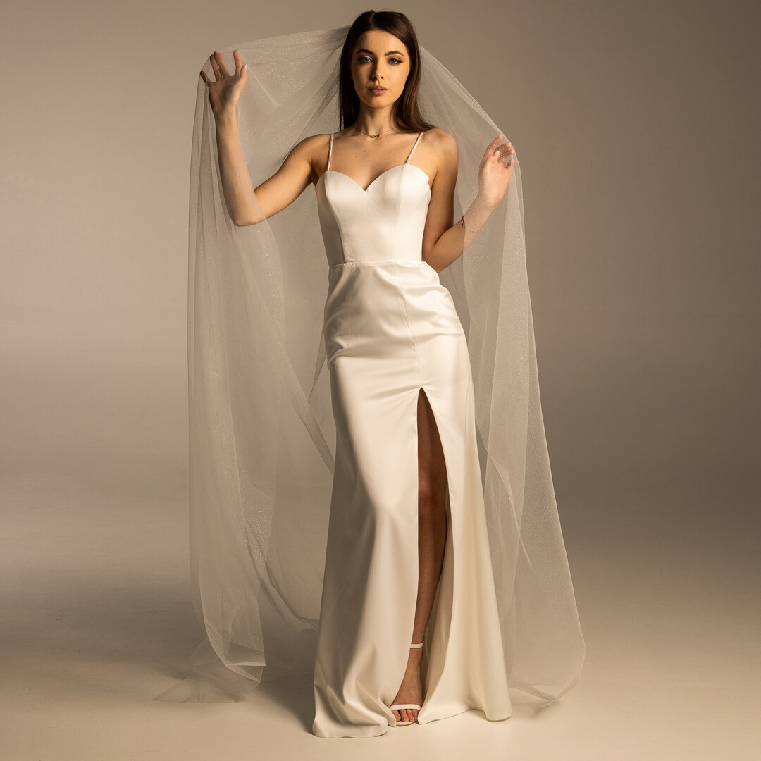 Glitter Veil, Simple Plain Veil, Simple Bridal Veil, Etsy Wedding Veils ...