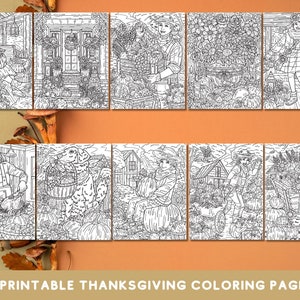 10 Thanksgiving Coloring Pages for Kids and Adult, Printable Coloring ...