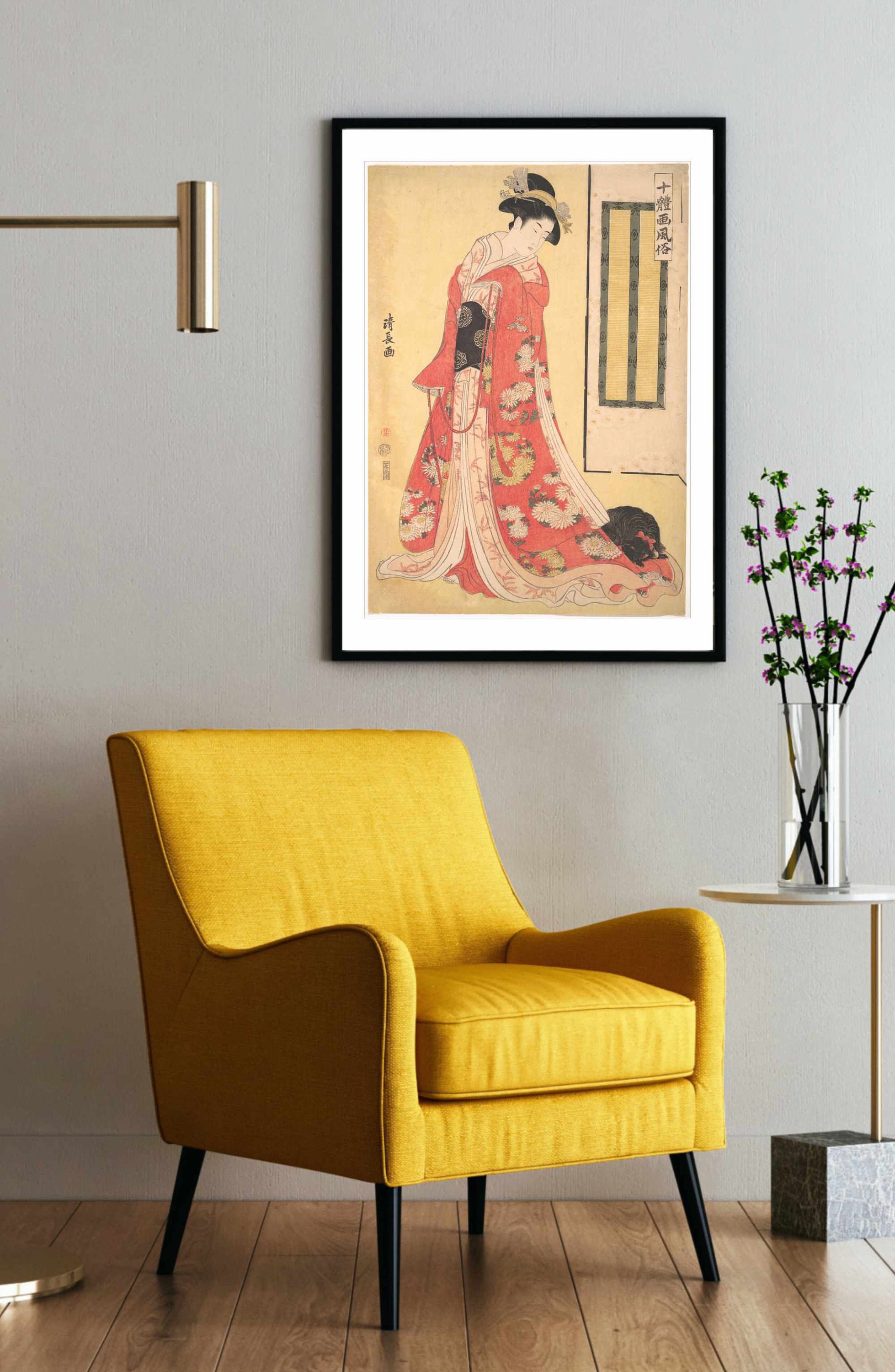 Japanese Vintage Style Poster Traditional Japanese Woman Art Print Wall ...