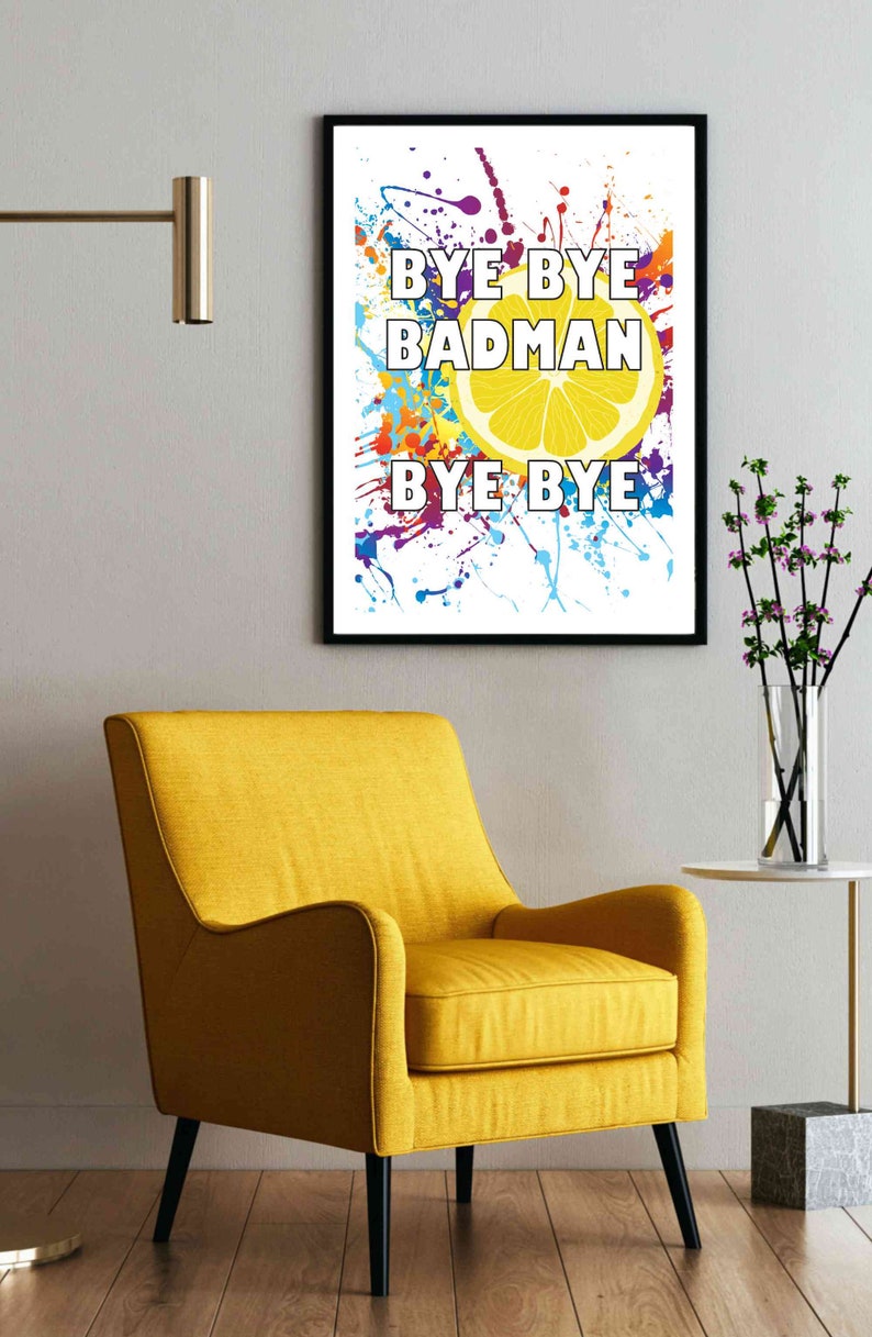 Bye Bye Badman Poster Music Print Lyrics Wall Art Indie Band Home Decor ...