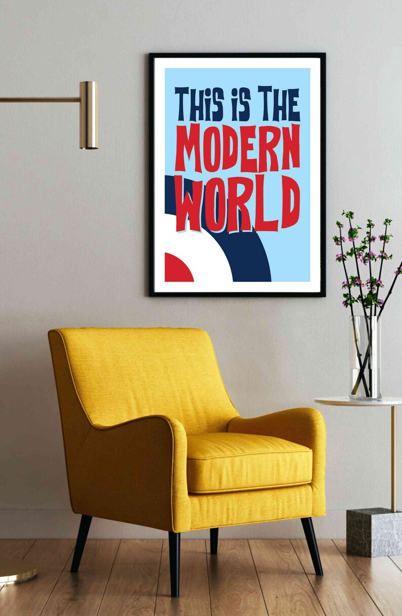 This is the Modern World Poster Mod Music Print Lyrics Wall Art Home ...