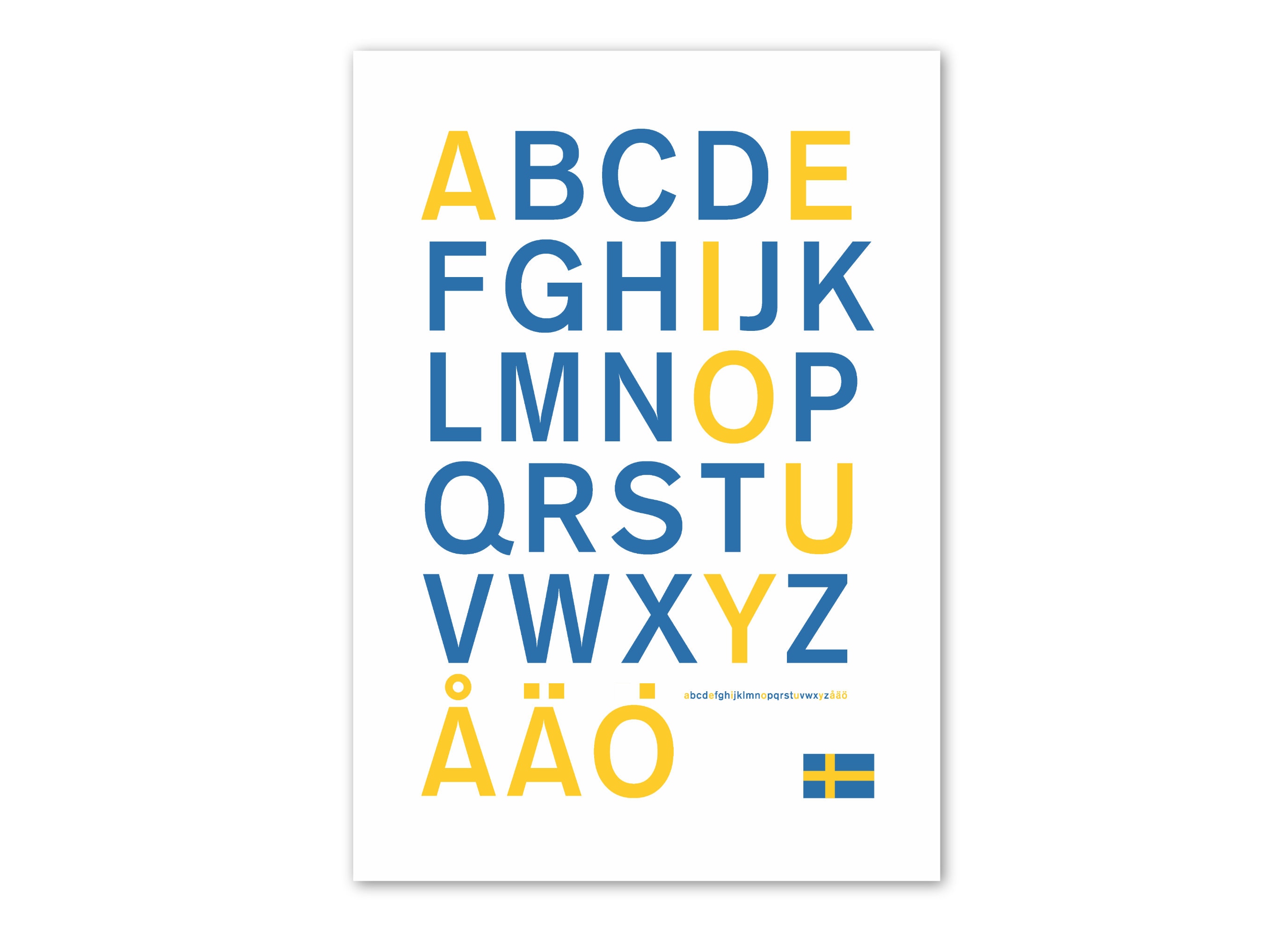 Swedish Alphabet Poster Poster | Scandi Print | Sweden Wall Art ...