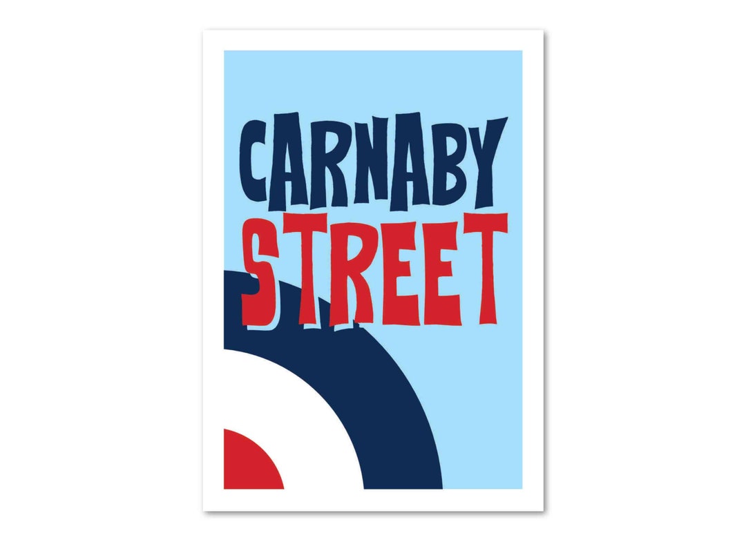 Carnaby Street Poster Mod Music Print Lyrics Wall Art Various Sizes ...