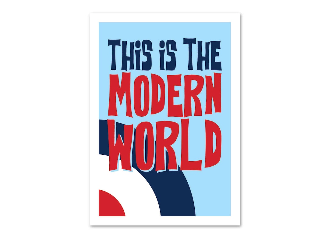 This is the Modern World Poster Mod Music Print Lyrics Wall Art Home ...