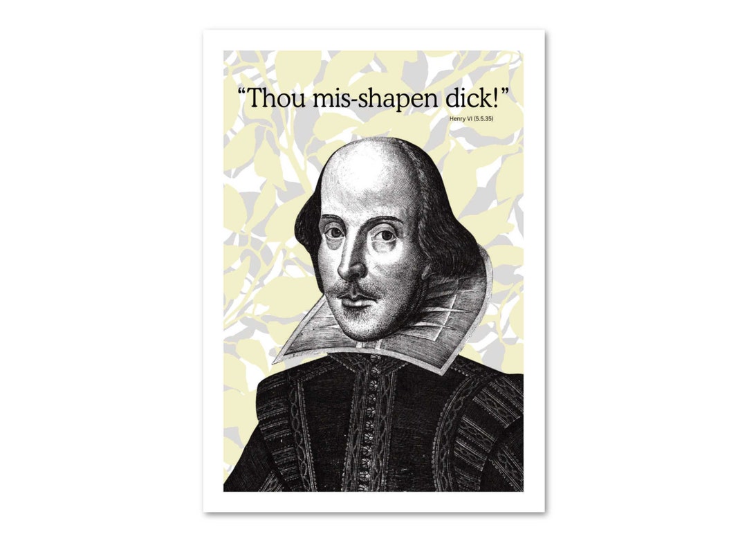 Rude Quote Poster William Shakespeare Phrase Wall Art Gift Home Decor ...