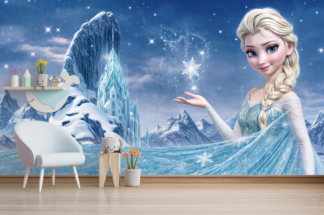 Frozen Wallpaper , Elsa Kids Room Peel and Stick Murals , Baby Gifts ...