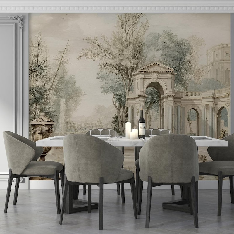 Neoclassic Wallpaper - Etsy