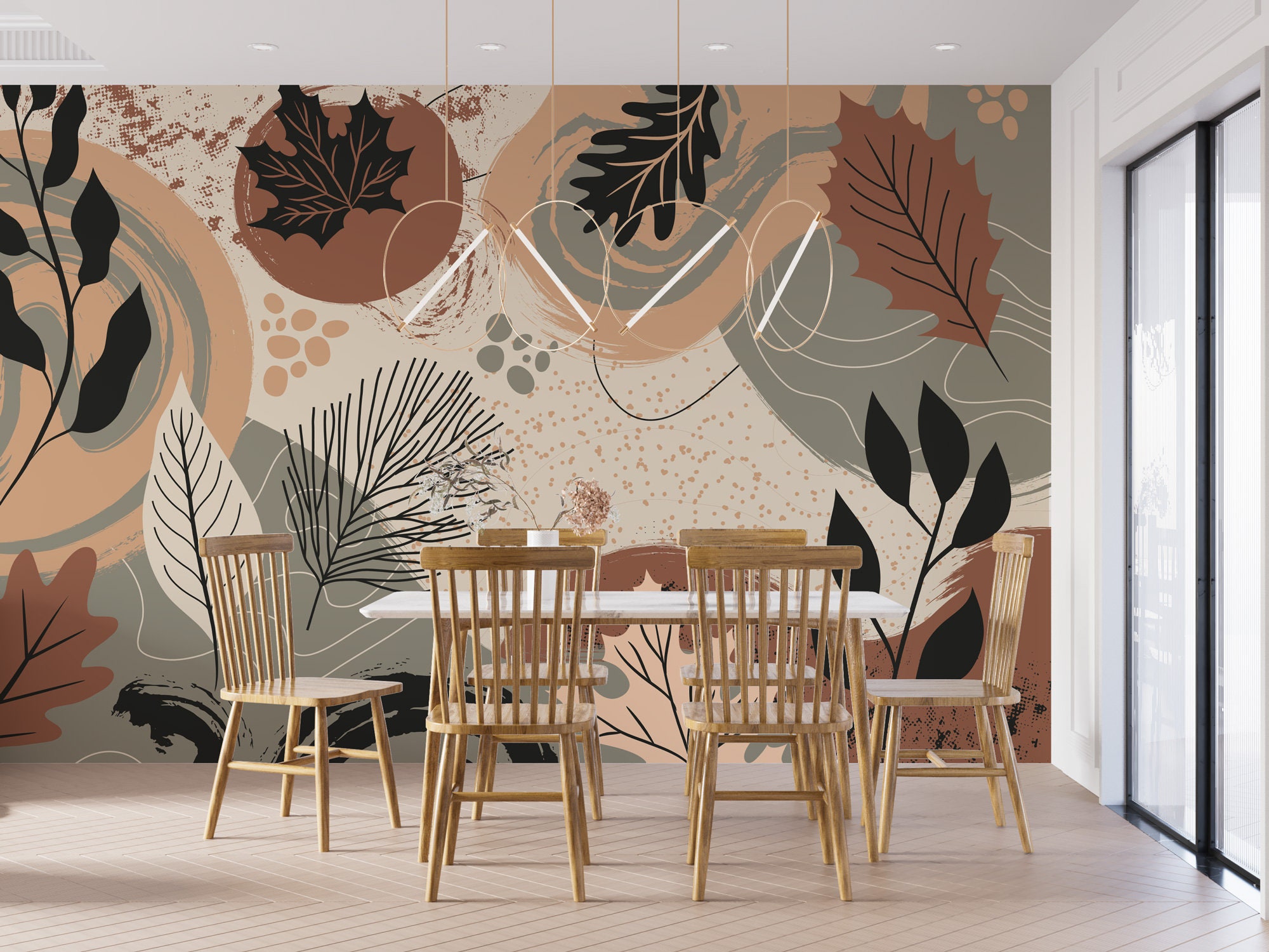 Boho Patterns Wallpaper Bedroom Boho Style Wallpaper Peel and Stick ...