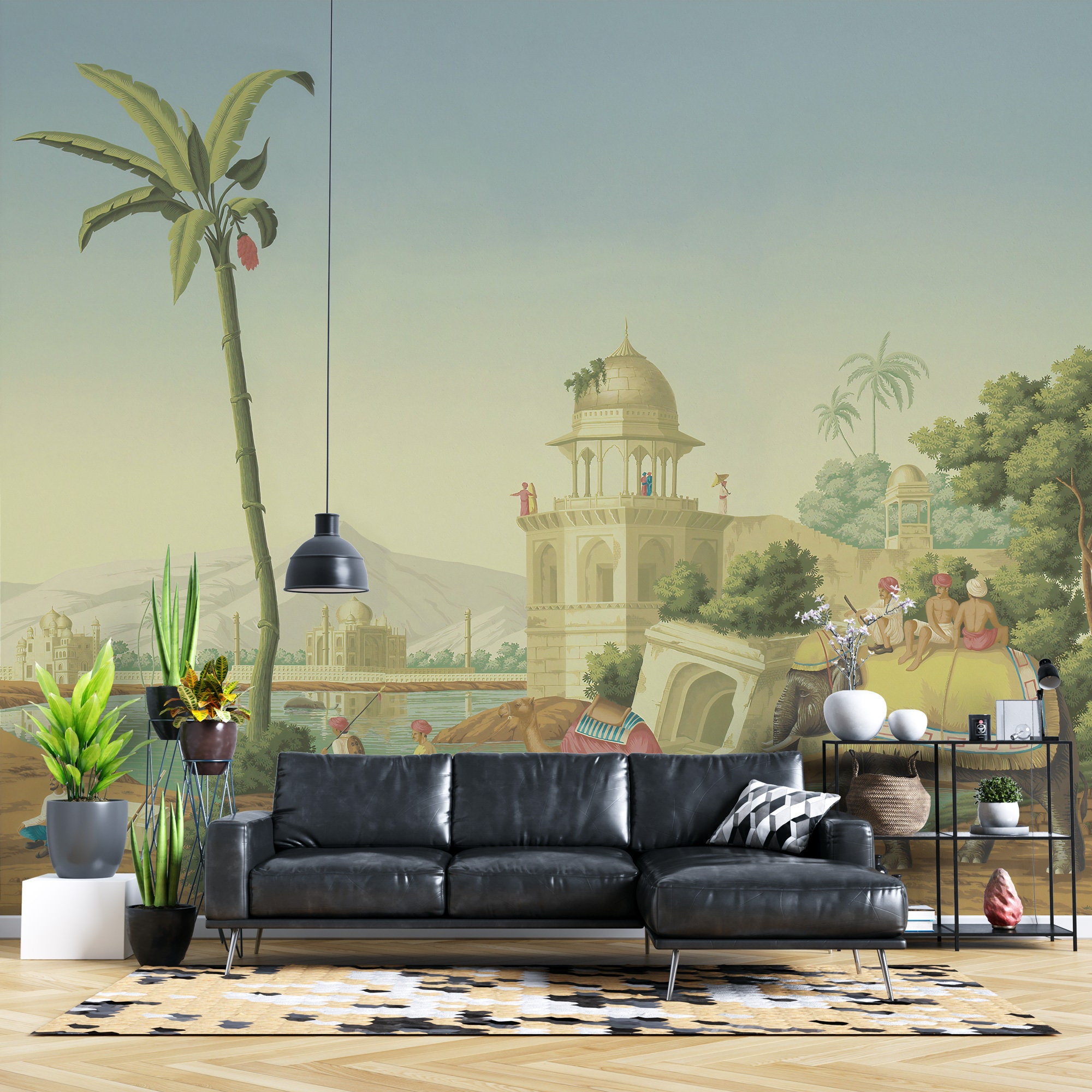 Indian Style Removable Wallpaper Ancient India Wall Mural Old Style ...