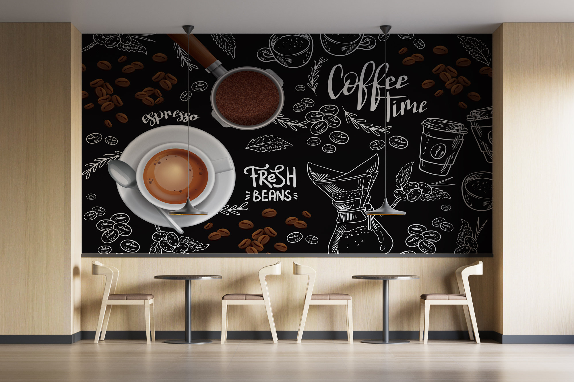 Cafe Wallpaper , Coffee Wall Mural , Coffe Shop Wallpaper ...