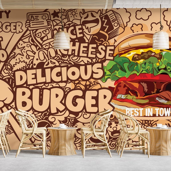 Restaurant Wallpaper - Etsy