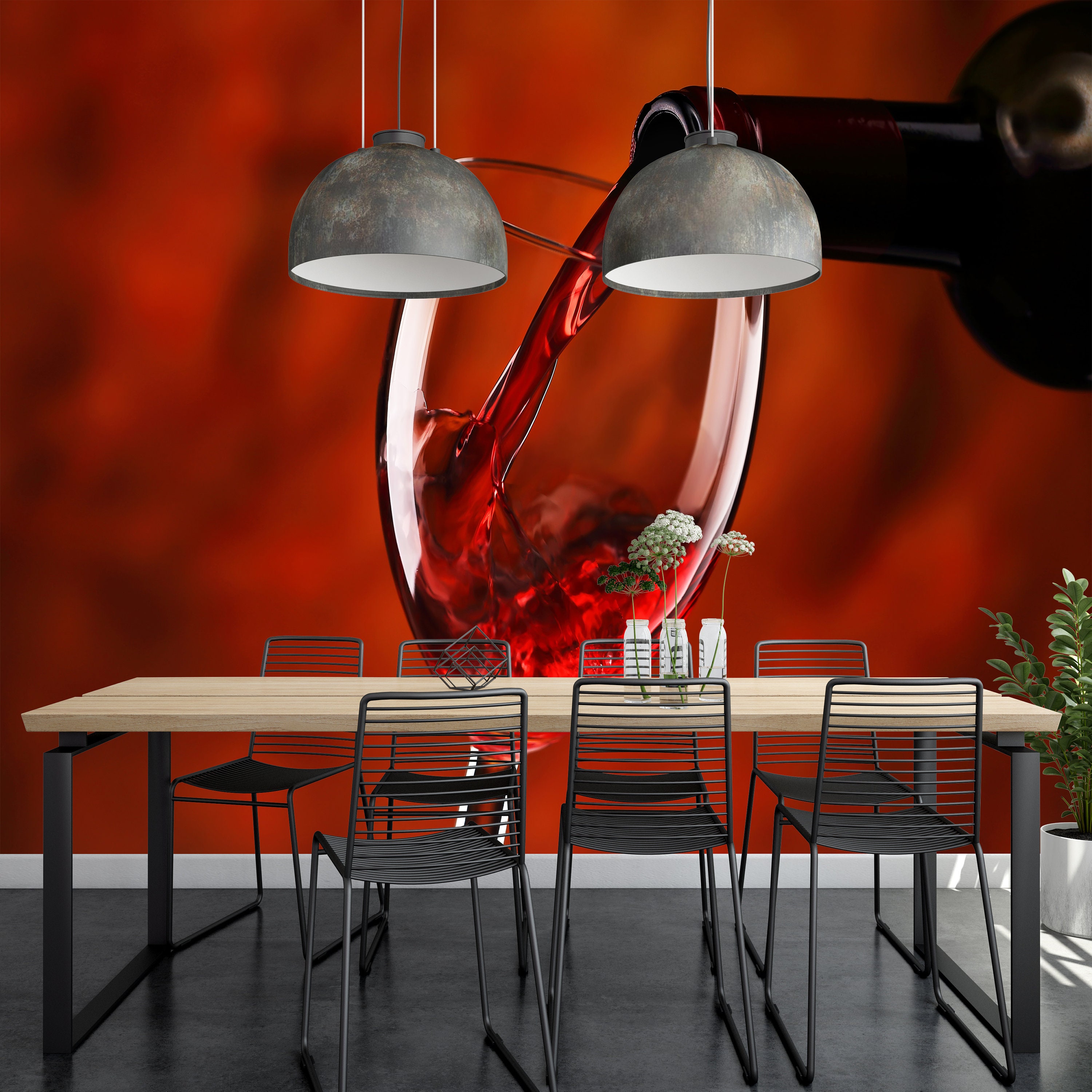 Buy Red Wine Wallpaper , Red Wine Cafe Wallpaper , Goblets and Wines ...