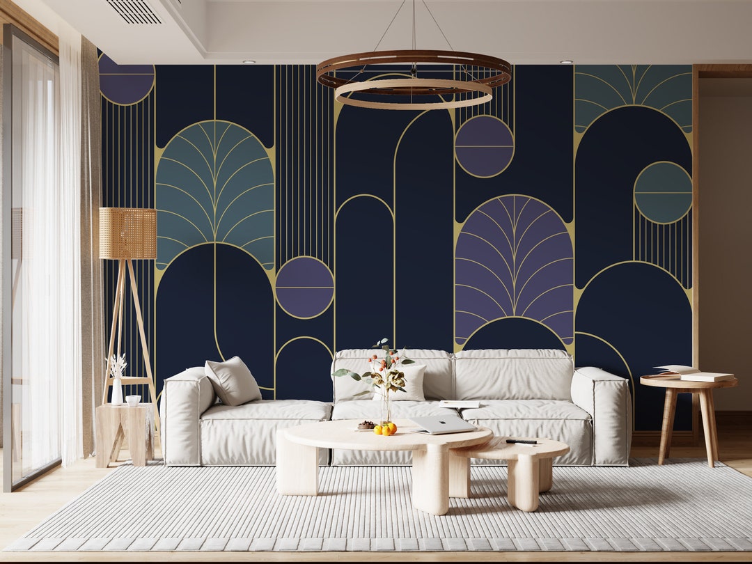 Abstract Arch Decor Wallpaper Boho Geometric Wall Mural Peel and Stick ...