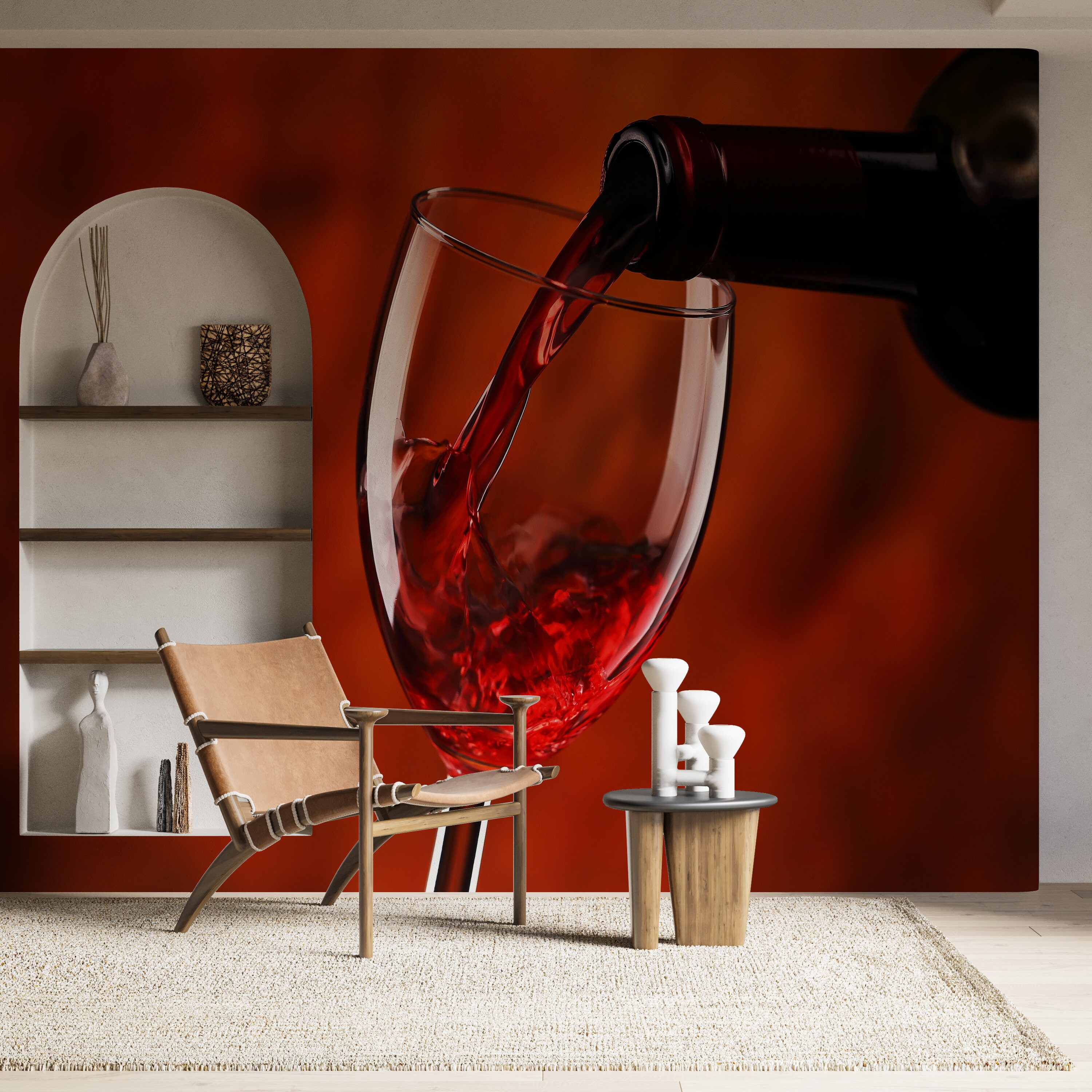 Buy Red Wine Wallpaper , Red Wine Cafe Wallpaper , Goblets and Wines ...