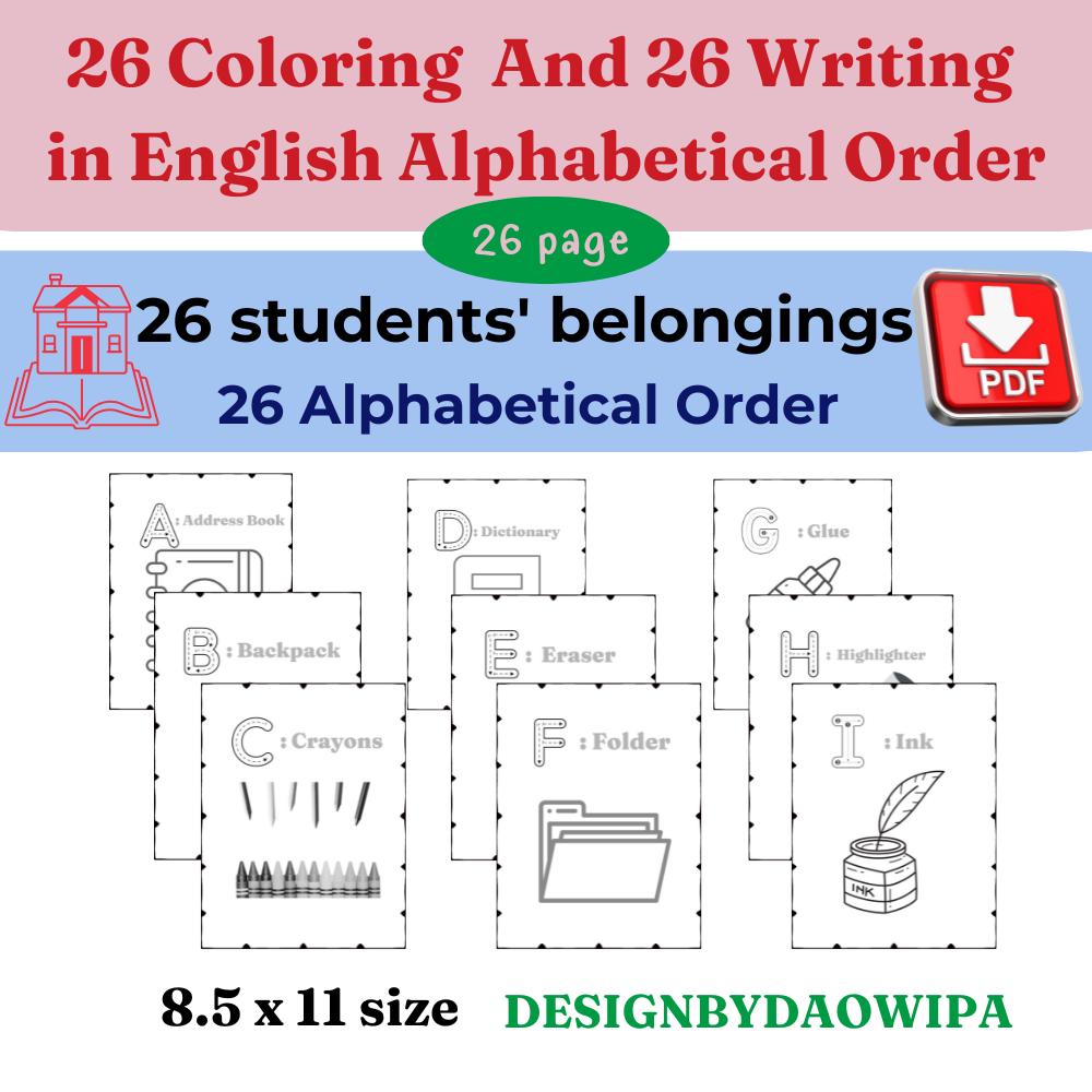 Alphabet Coloring Pages: 26 Printable Activities for Kids (PDF) - Etsy