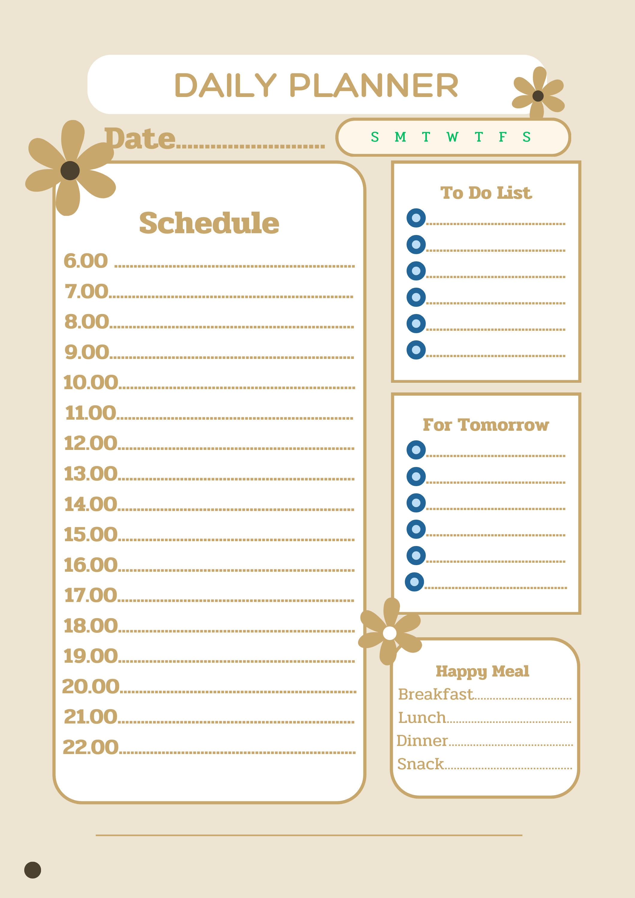 Pastal 6 Color 6 Shades printable Daily Planner Digital - Etsy