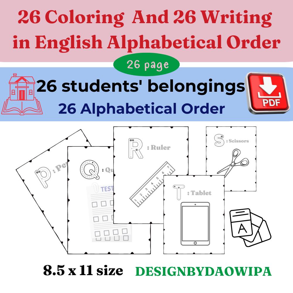 Alphabet Coloring Pages: 26 Printable Activities for Kids (PDF) - Etsy