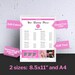 Pink Price List Template Editable and Printable in Canva - Etsy