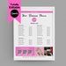 Pink Price List Template Editable and Printable in Canva - Etsy