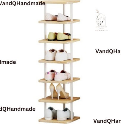 7 Tier Wooden Vertical Shoe Organizer | Shoe Rack | Shoe Stand | Closet ...