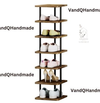 7 Tier Wooden Vertical Shoe Organizer | Shoe Rack | Shoe Stand | Closet ...