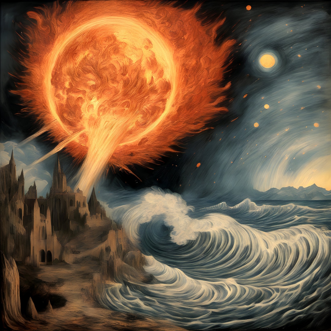 Painting 'the Four Elements' Printed on Premium Canvas - Etsy