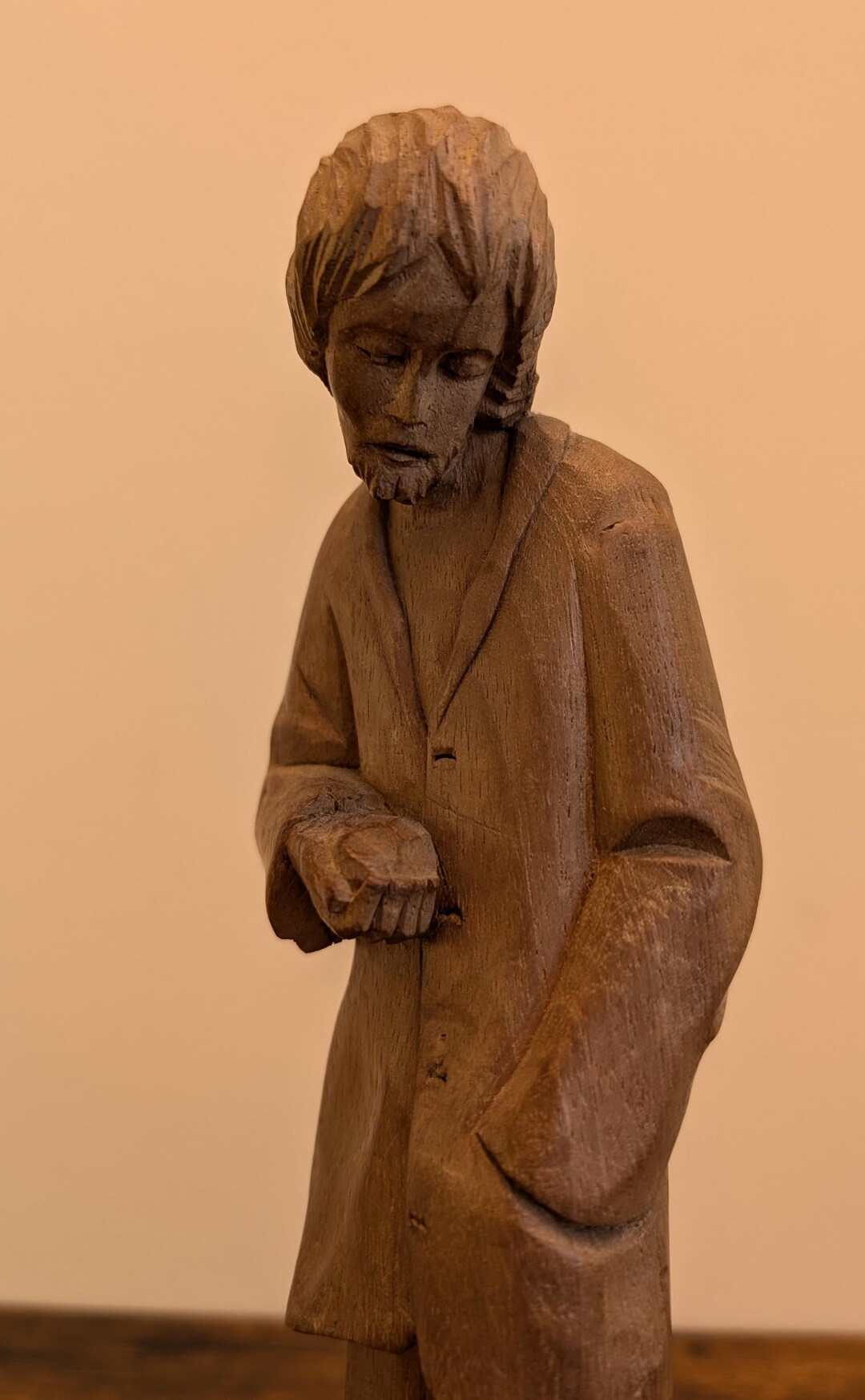 Vintage Hand Carved Wood Man Figure, One of a Kind, 10 - Etsy