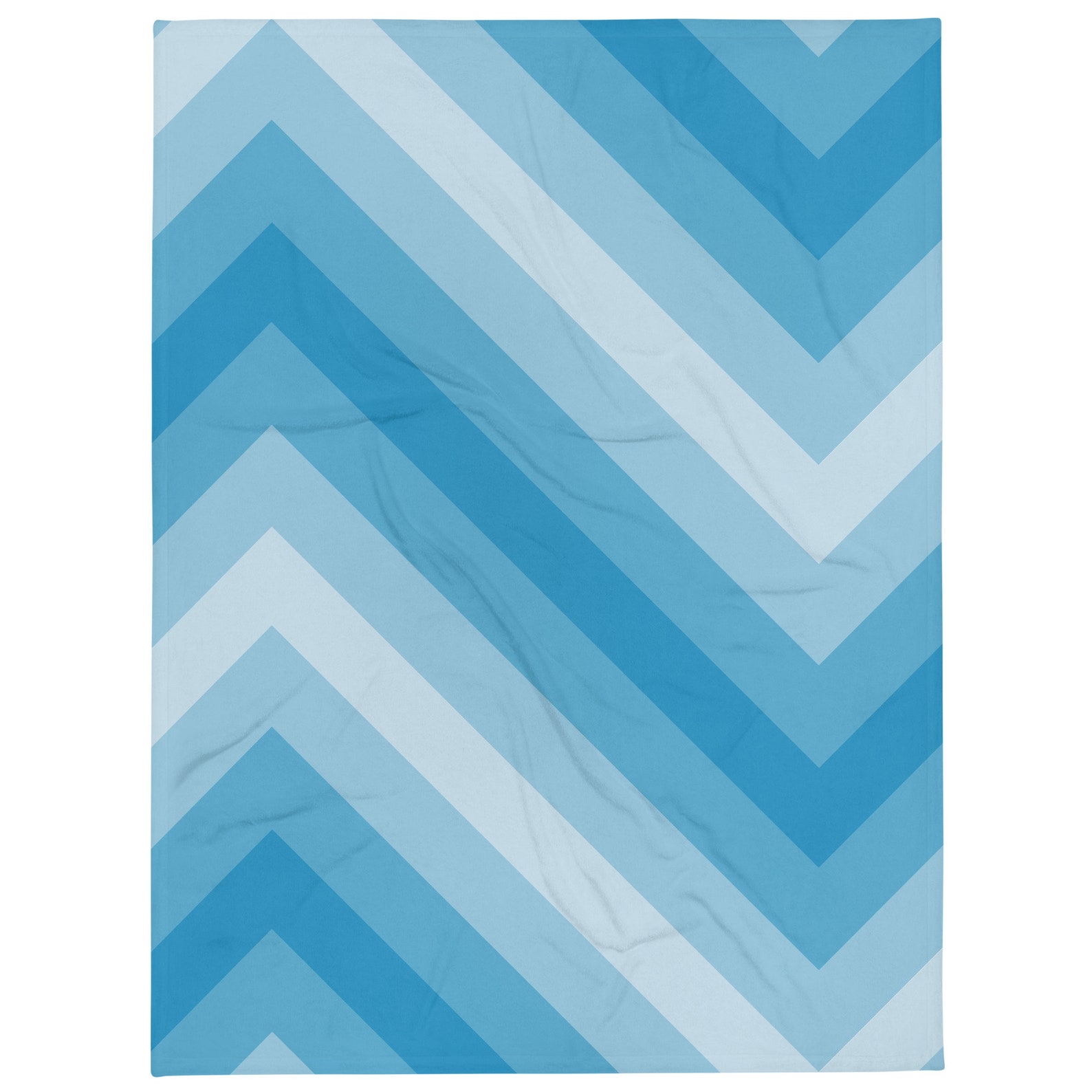 Nimbus Blue Throw Blanket - Edgy Blue Zig-zag Design | Premium Soft ...