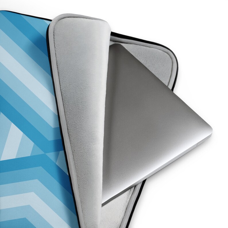 Nimbus Blue Laptop Sleeve - Bold Blue Geometric X Design || 13” or 15 ...